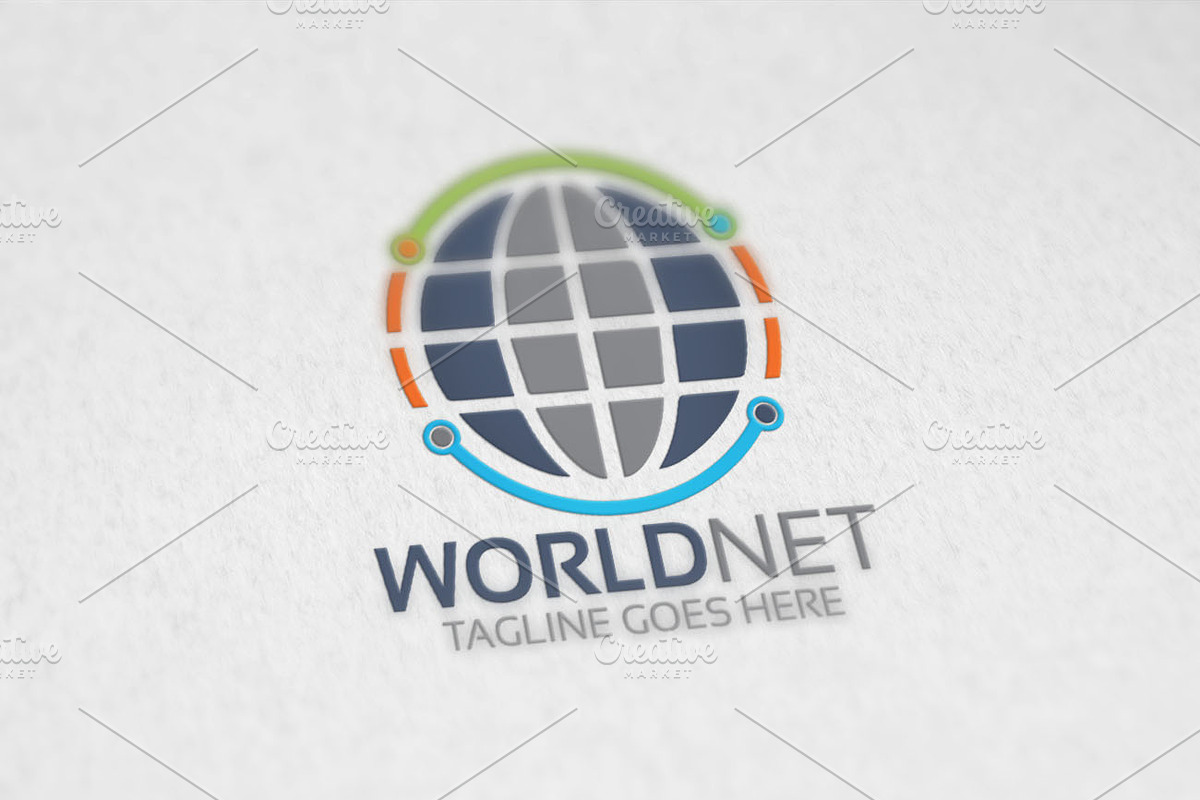 World Net Logo, a Branding & Logo Template by Josuf Media
