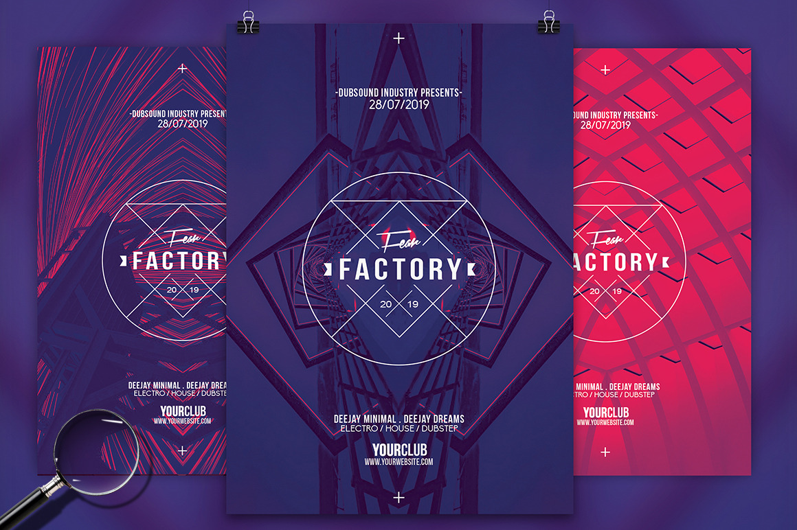 Fear Factory | 3in1 Flyer Template, a Flyer Template by GIGA-TEMPLATE