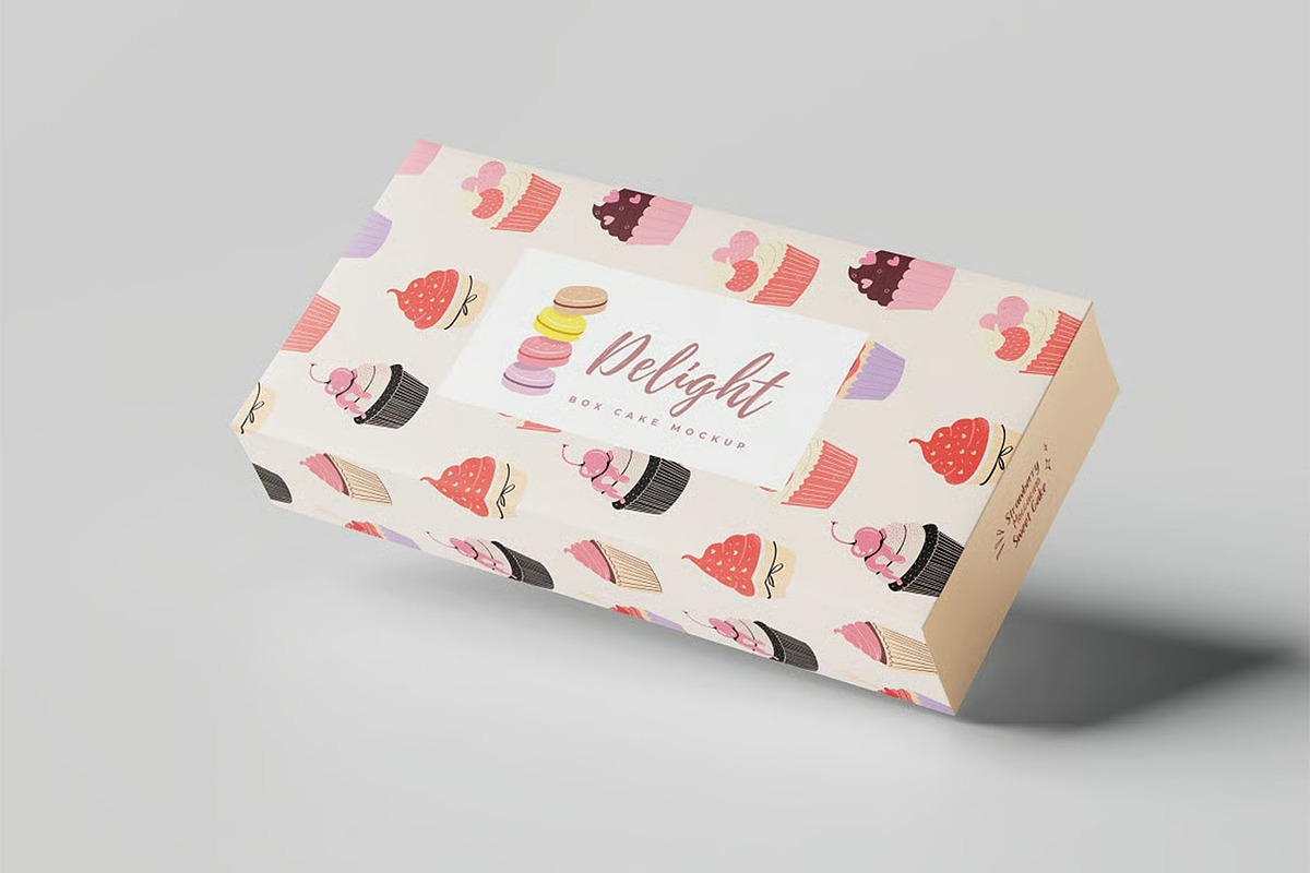 Box Cake Mockup
