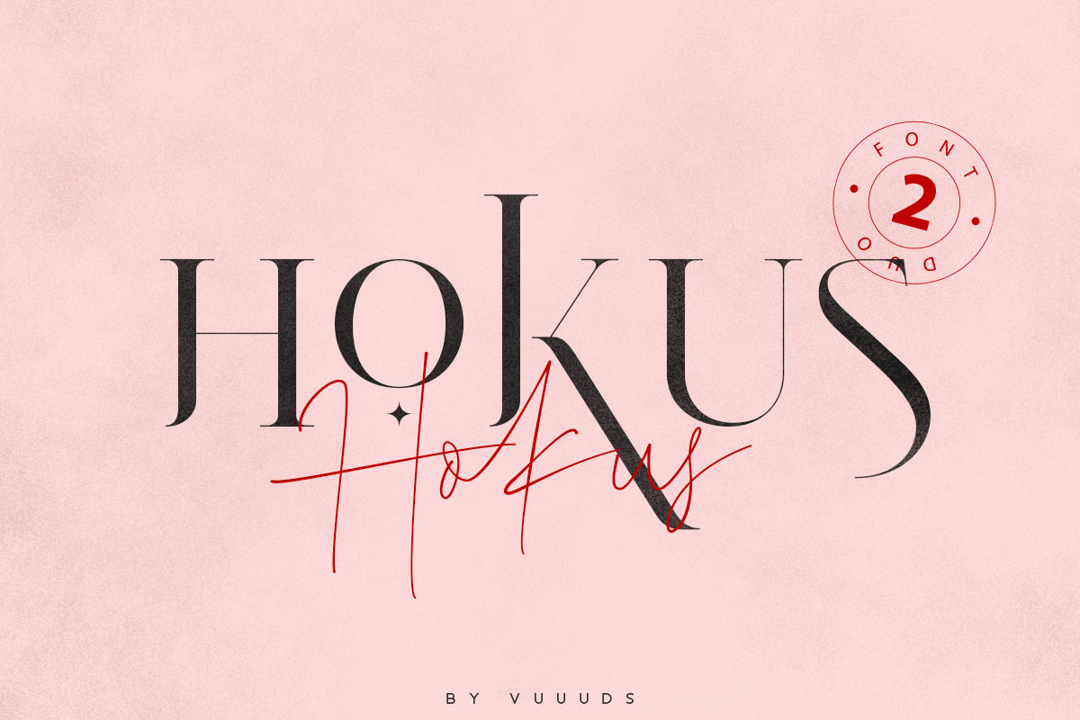 Hokus Font, a Script Font by vuuuds