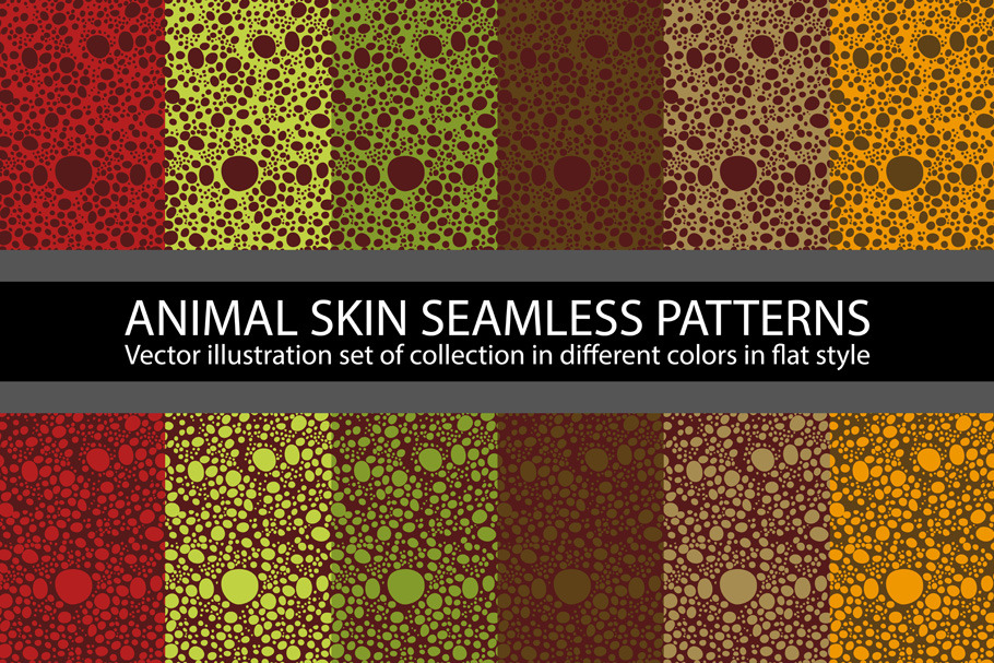 12 color circles animal skin Seamles, a Pattern Graphic by Rommeo79