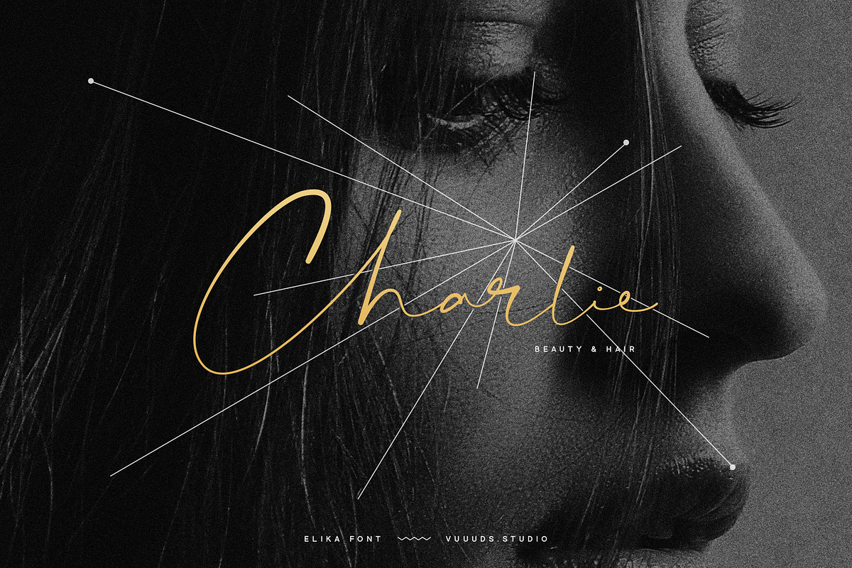 Elika, a Script Font by vuuuds