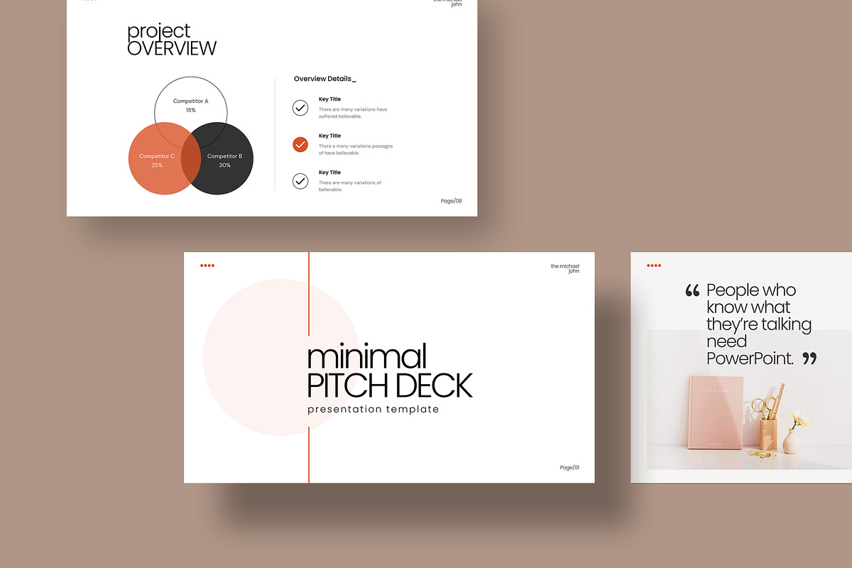 Minimal Pitch Deck Template, a Presentation Template by evgenystudio