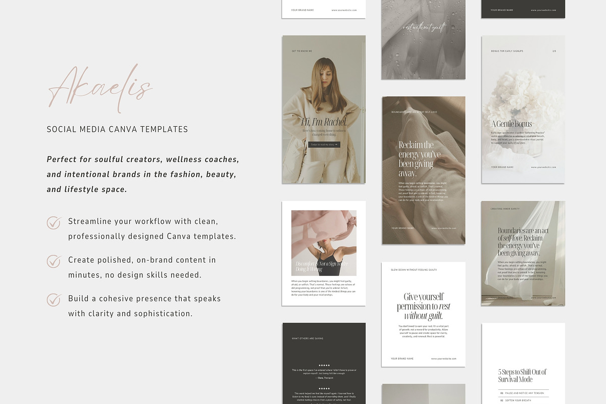 Neutral Social Media Canva Templates