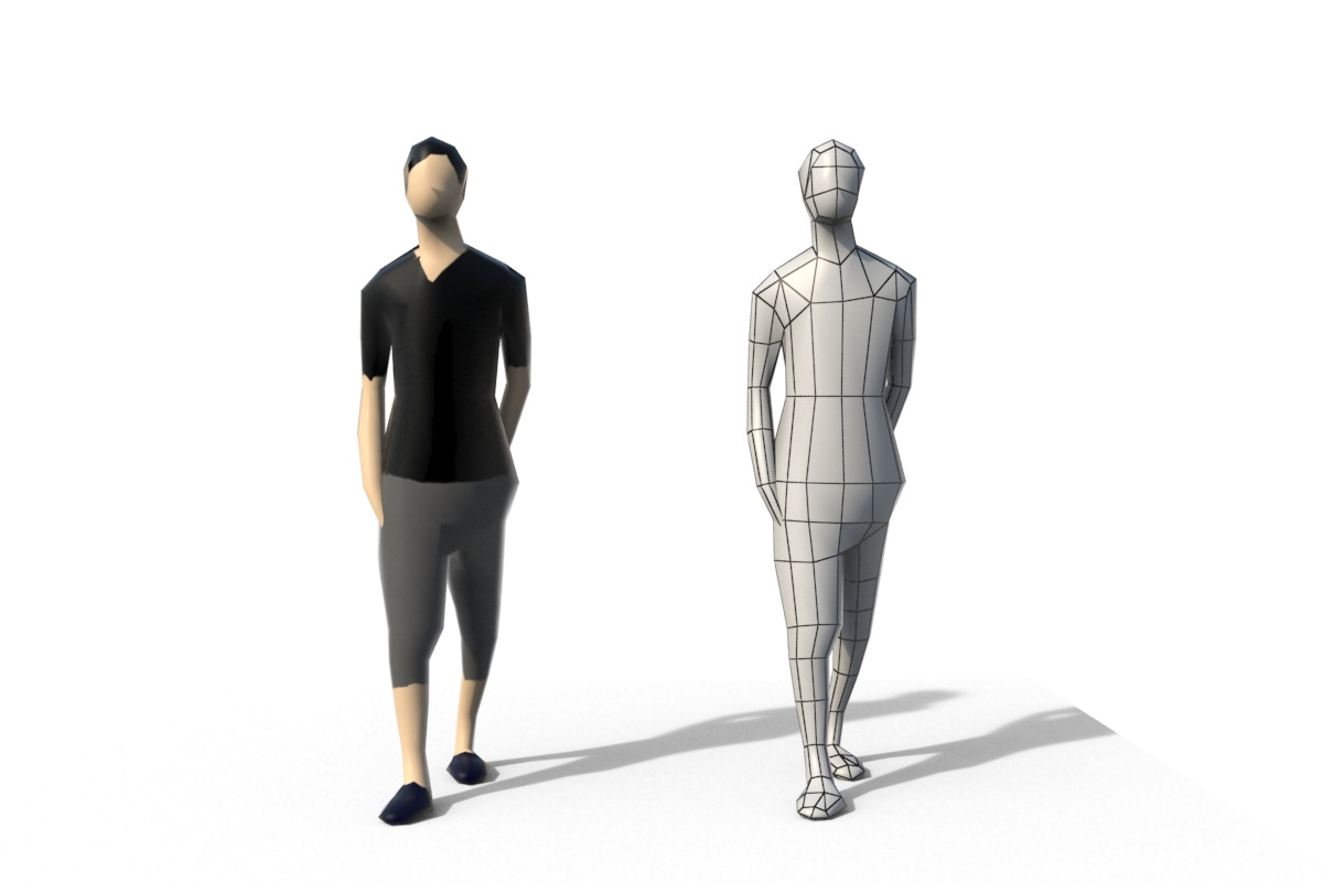 Low Poly People Pack - Man, a Characters & Person 3D Model by Tedi Permana