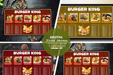 Digital Food Menu Design Template, a Stationery Template by MRI STUDIO