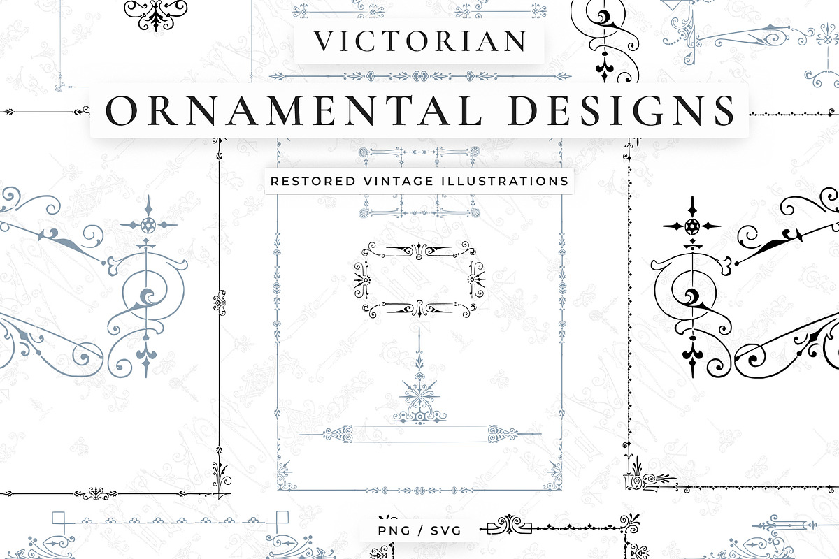 Ornamental Designs Elements, a Decorative Illustration by Century Library