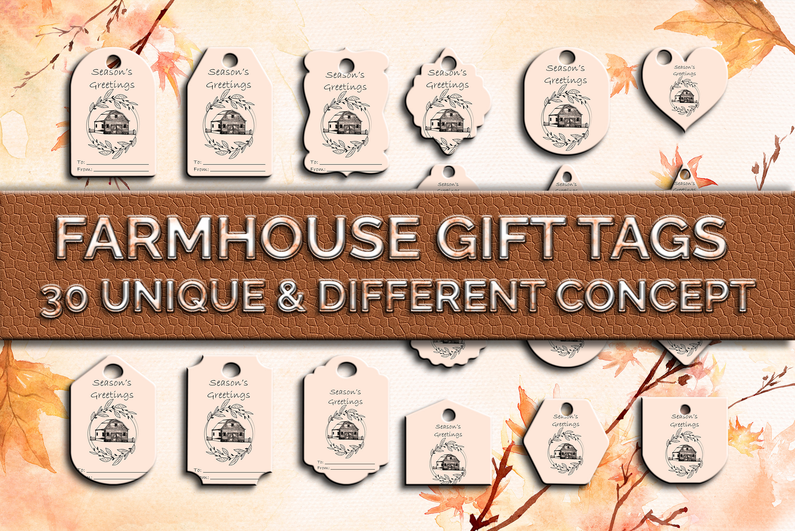 Farmhouse Gift Tags-1, a Templates & Theme by Graphicsnext