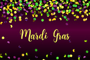 Mardi Gras colorful falling confetti, a Decorative Illustration by Ederella