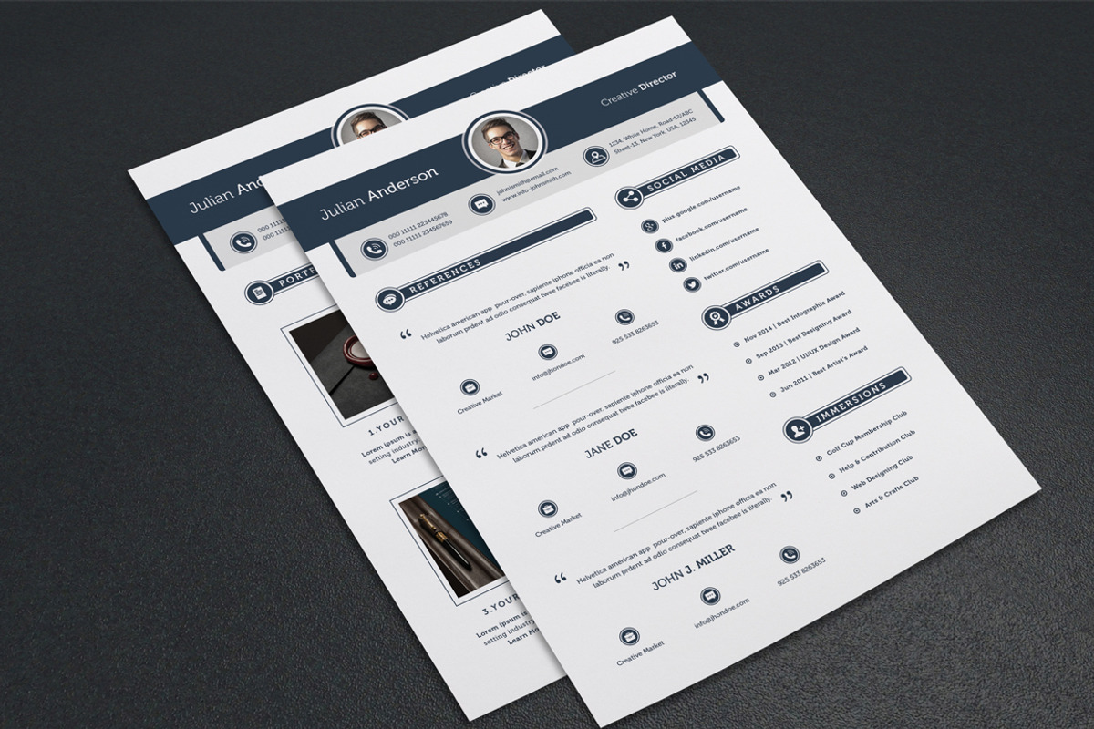 My Professional Resume CV Set, a Resume Template by SNIPESCIENTIST