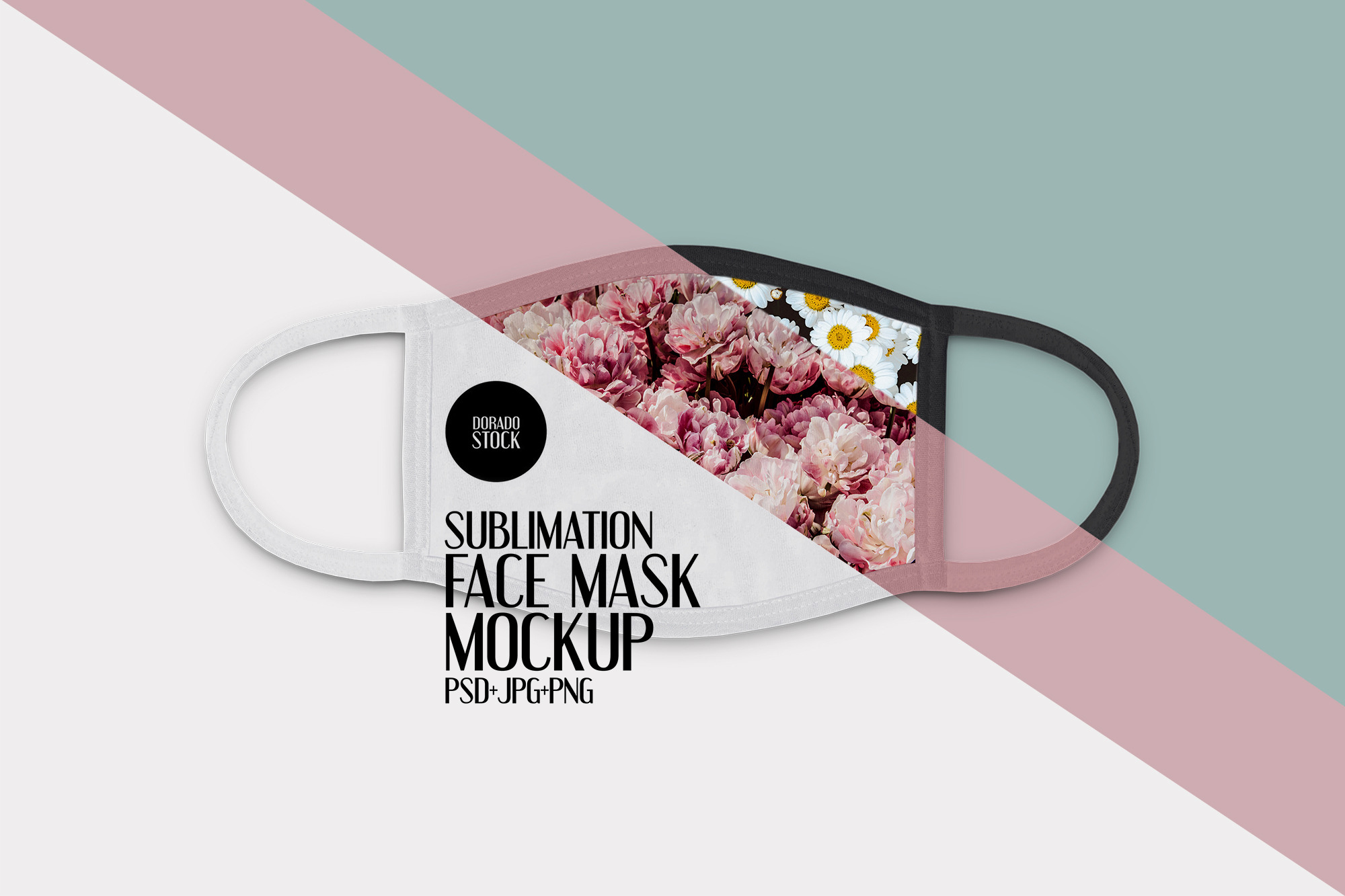 Sublimation face mask mockup, a Mask Mockup by Dorado Stock