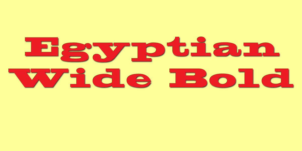 Egyptian Wide, a Slab Serif Font by Wooden Type Fonts | Creative Market