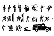 SWAT Police Cops Officers Armored, an Icon by Leremy Stick Figures