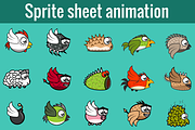 Sprite sheet animation, an Animal Illustration by Cruiz Studio