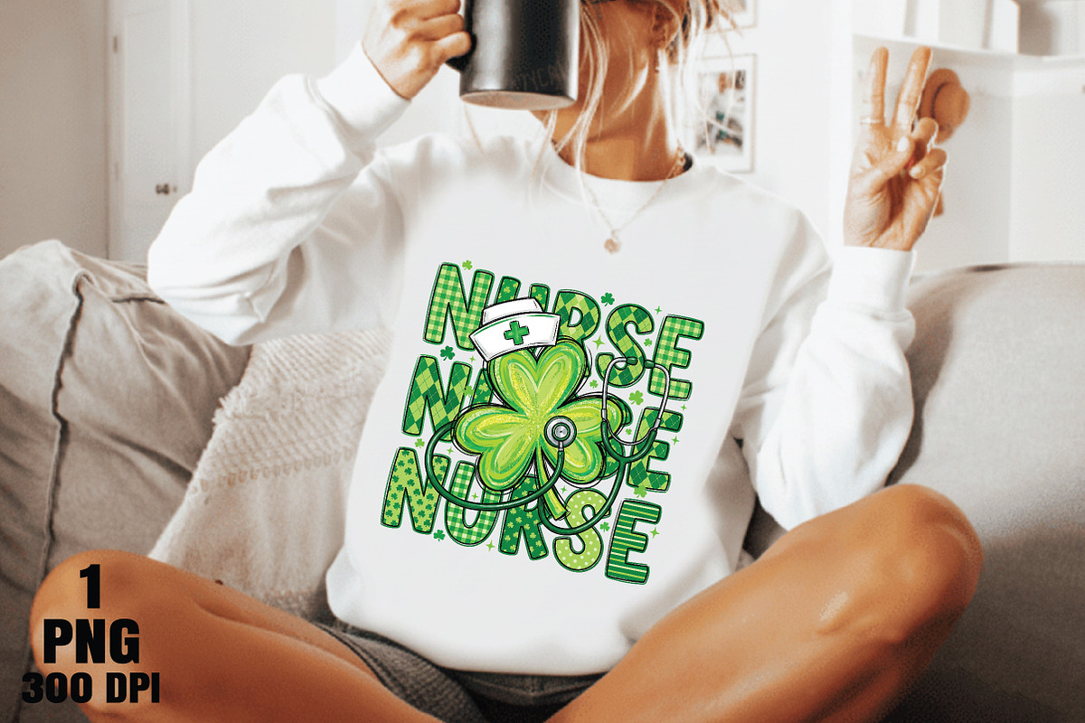 St Patricks Nurse Png, an Illustration by Daily.Designs