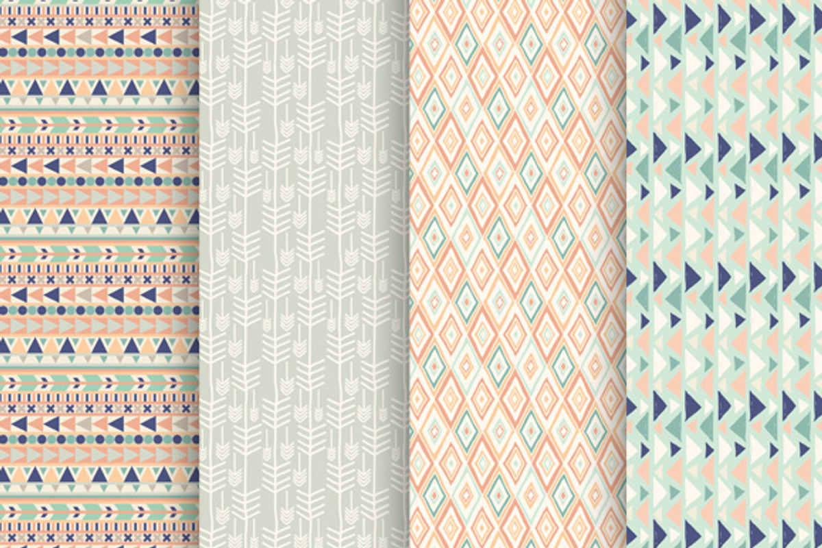 14 Tribal aztec Digital Papers Pack., a Pattern Graphic by CLIPART ...