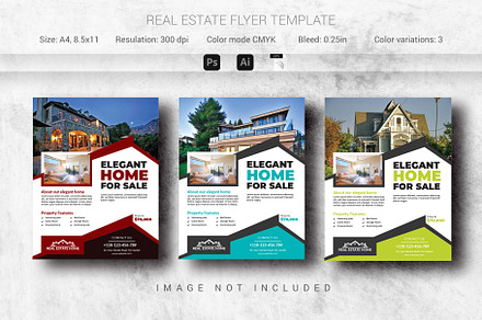 MS Word real estate flyer template | Flyer Templates ~ Creative Market