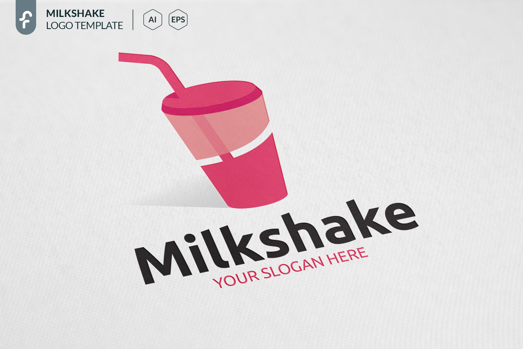 Milk Shake Logo, a Branding & Logo Template by ft.studio