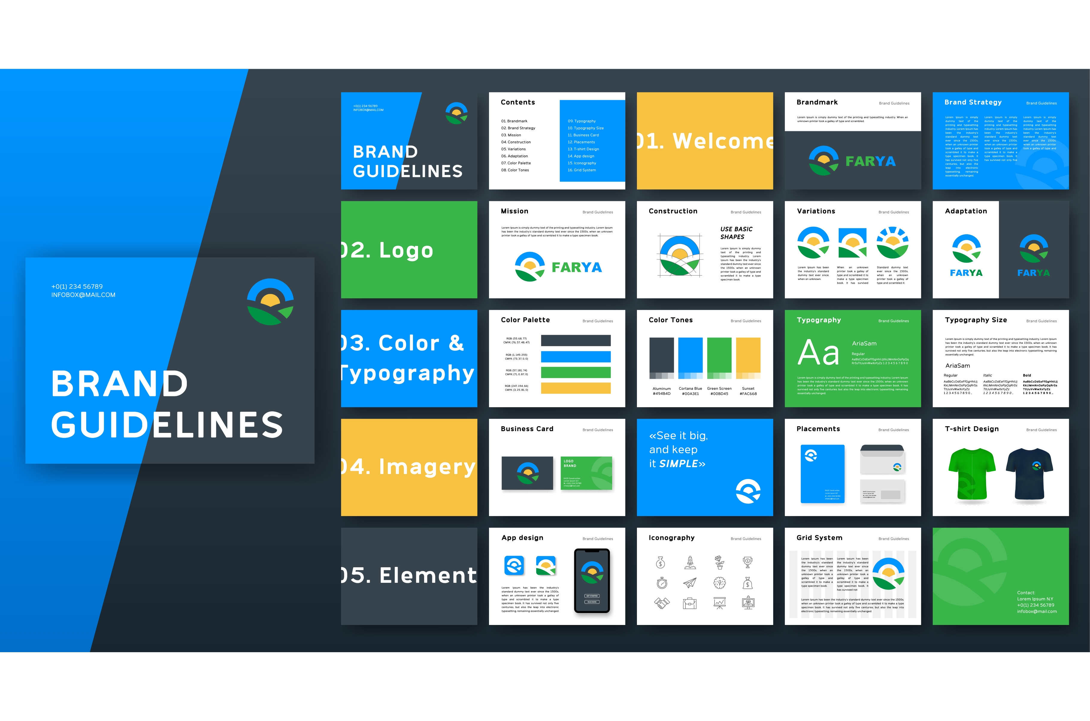 Multicolor Brand Guidelines template | Textures ~ Creative Market