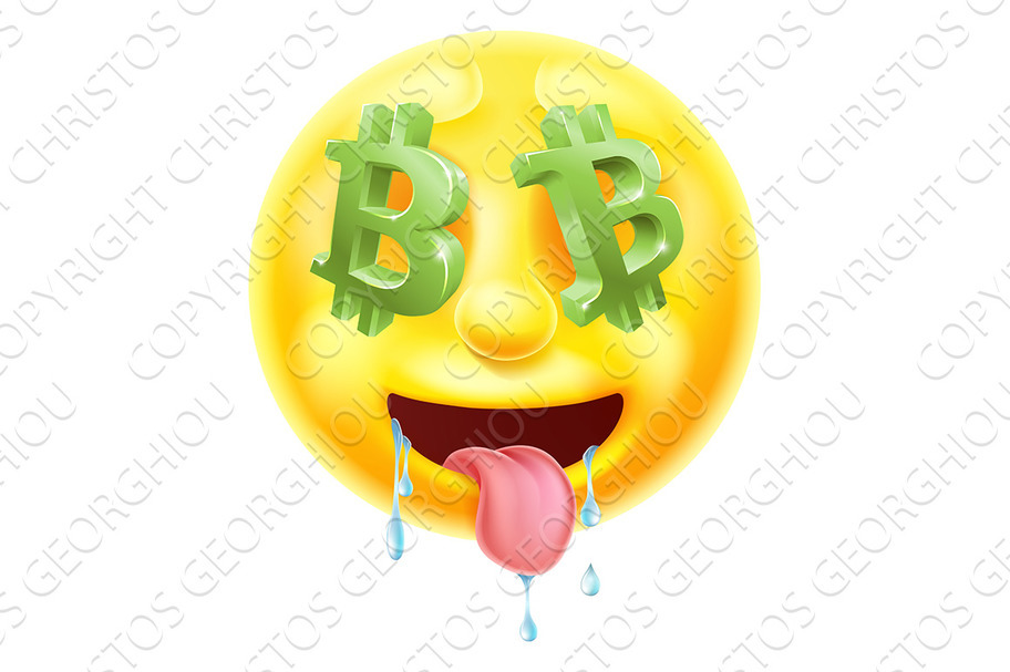 Bitcoin Sign Eyes Emoticon Emoji, a Person Illustration by Christos ...