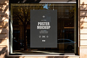 Poster in Store Window Mockup, an Advertising Mockup by Design Squad