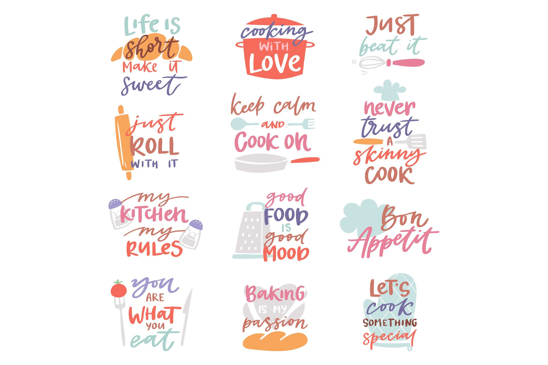 Cook sign vector cooking or bakery lettering and cookery or baking ...