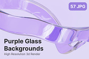 Purple Glass 3D Abstract Backgrounds, a Graphic by LarysaZabrotskaya