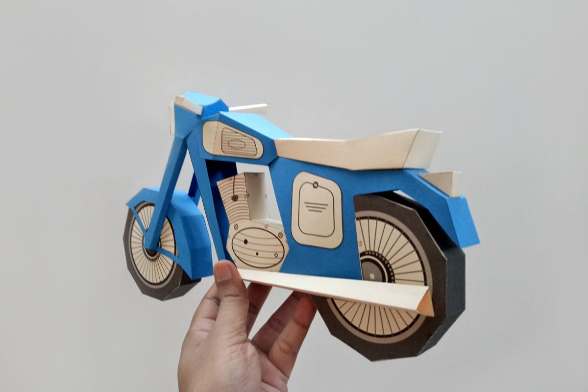 DIY Vintage bike - 3d papercraft, a Templates & Theme by PAPER amaze