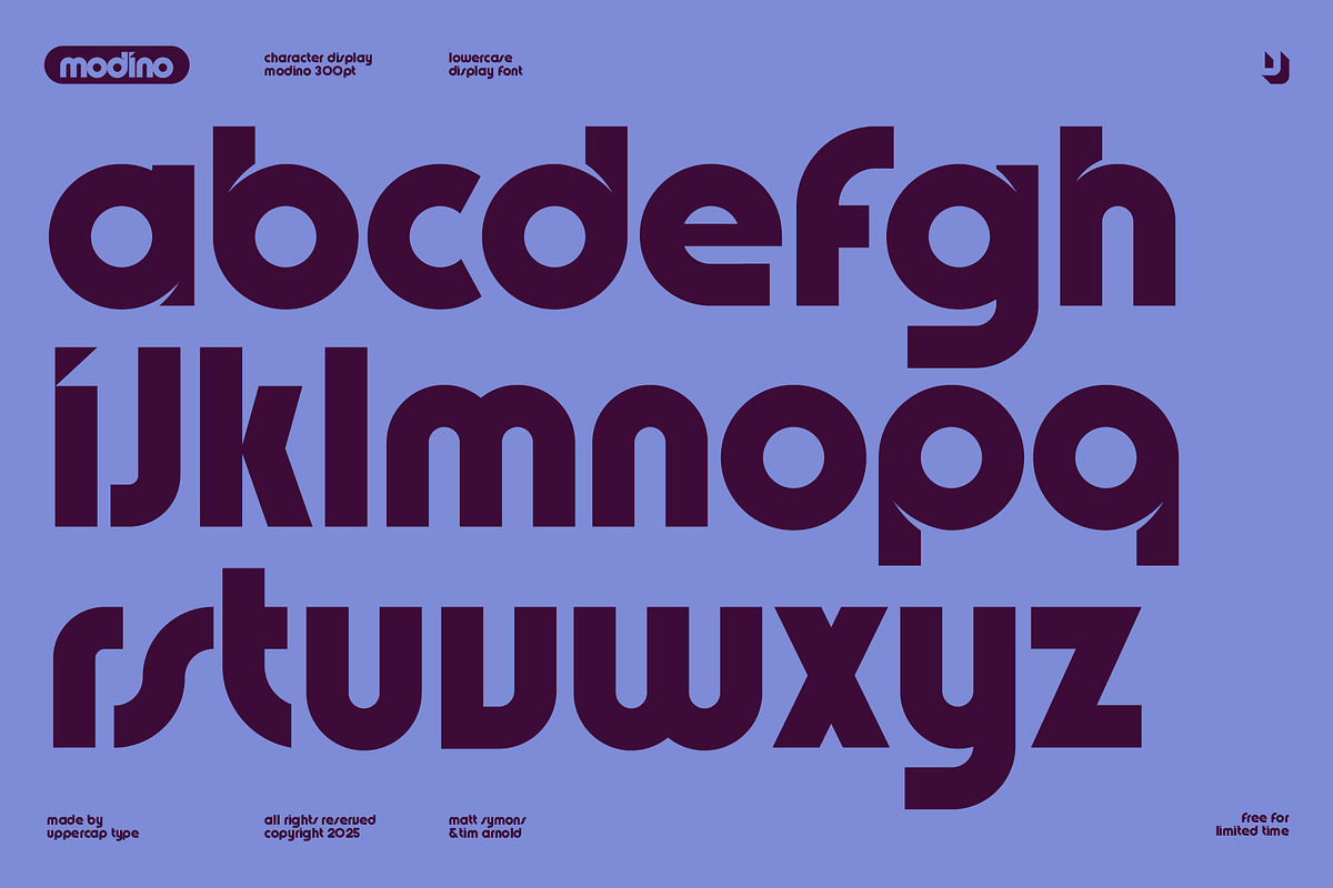 Modino - Geometric Bauhaus Font, a Font by UppercapType