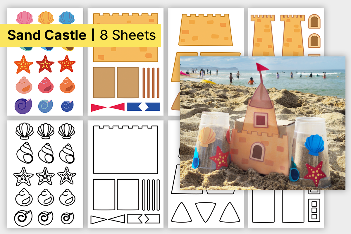 10 Summer Beach Art Activities, an Education Illustration by DRAWINART