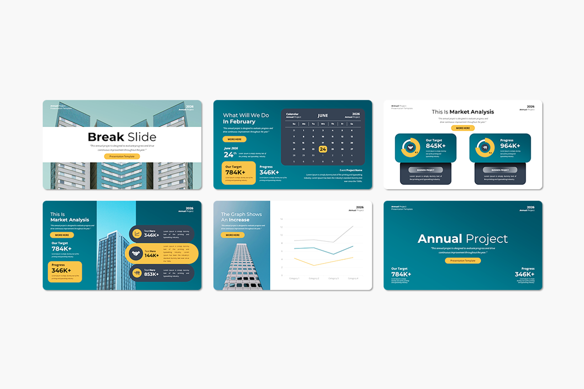 Annual Project - Keynote Template, a Presentation Template by Iqsiart ...