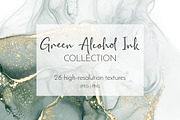 Green Alcohol Ink Collection, a Background Graphic by JT Digital Studio