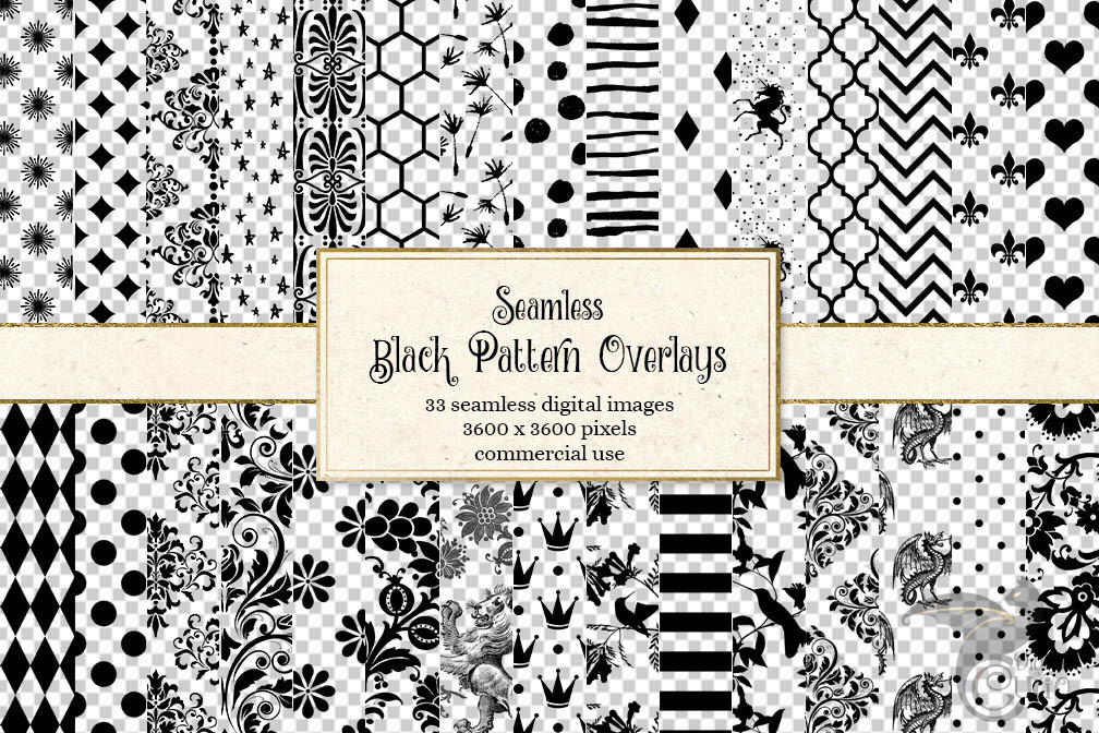 Black Pattern PNG Overlays, a Pattern Graphic by Digital Curio