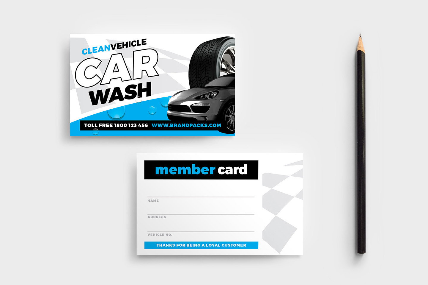 Car Wash Member Card Template, a Flyer Template by BrandPacks