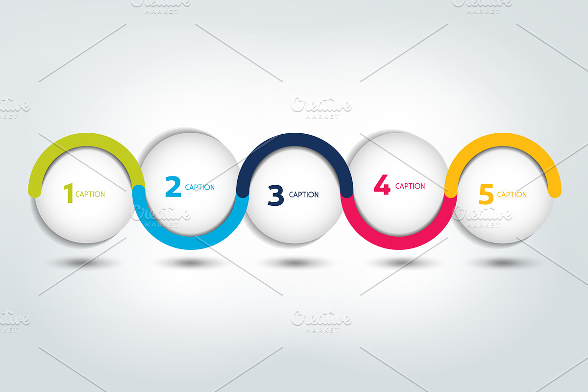5 step template., a Background Graphic by VectorAN