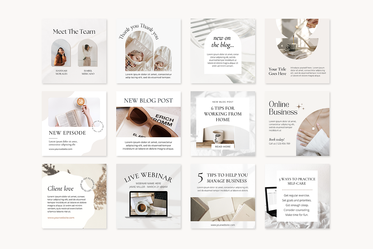 Aesthetic Instagram Post Templates, a Social Media Template by ...