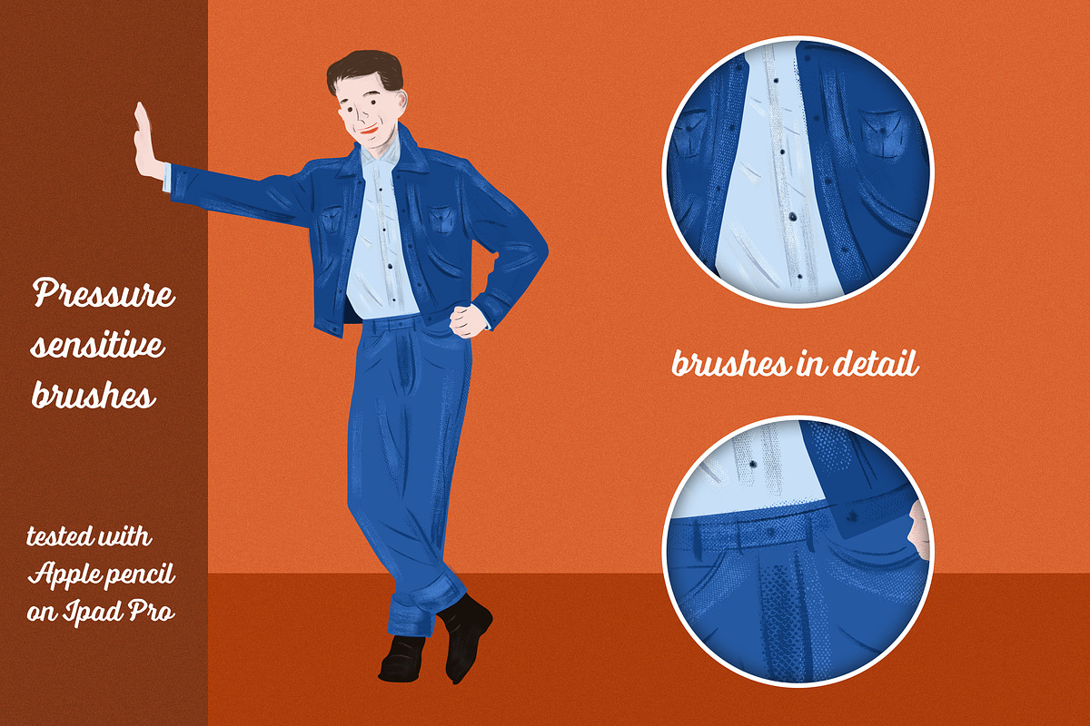 Preppy Art Brushes for Illustrator, a Brush Add-On by Guerillacraft