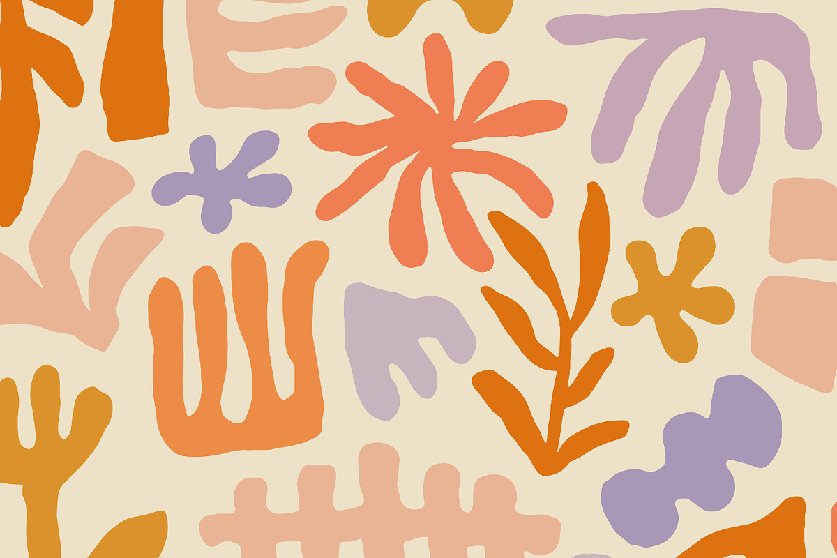 Aesthetic abstract seamless pattern