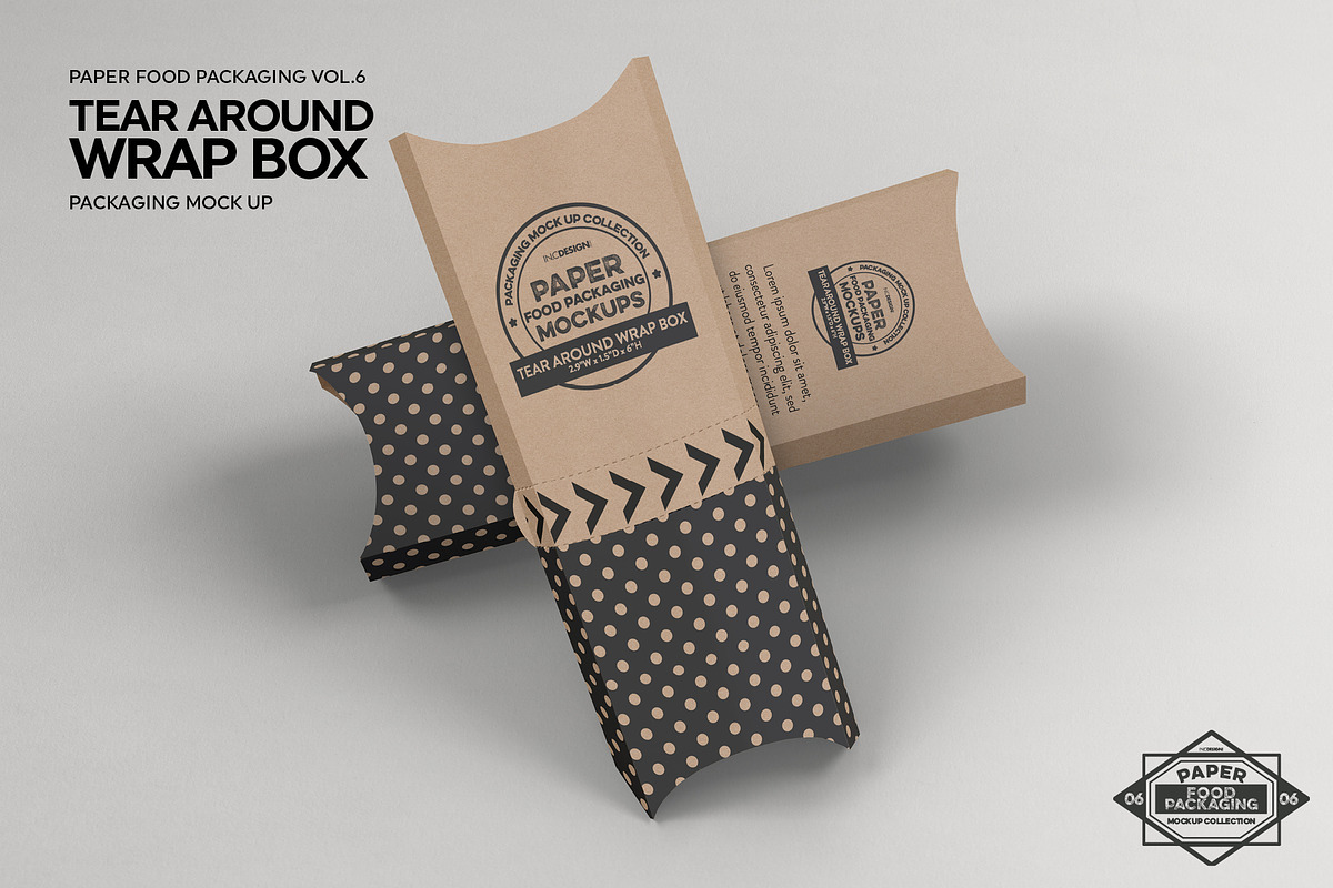 Tear Around Wrap Packaging Mockup, a Packaging Mockup by INCDesign