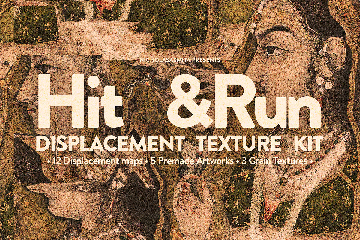 Hit&Run Displacement Map Texture Kit, a Texture Graphic by nicholasasmita