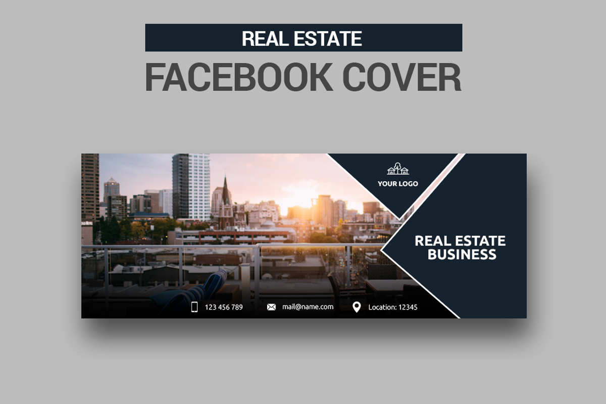 Real Estate Facebook Cover, a Social Media Template by Creatricks