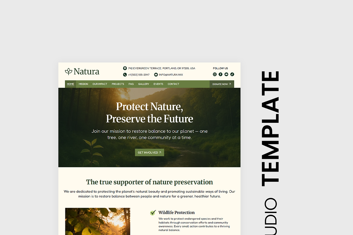 Environment Website Template, a Wix Template by Kitteeh