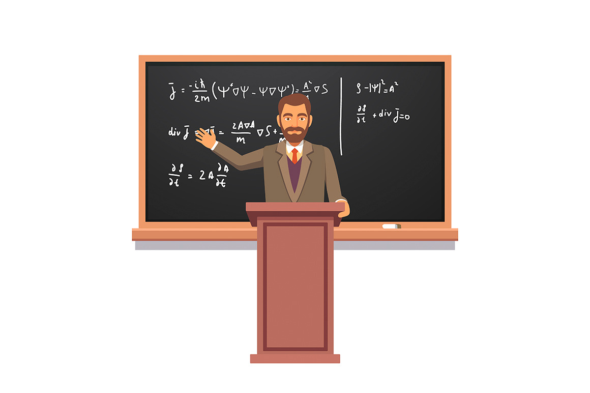 University professor, an Education Illustration by Iconicbestiary