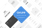 Axure responsive corporate template, a Wireframe Template by Humble UX