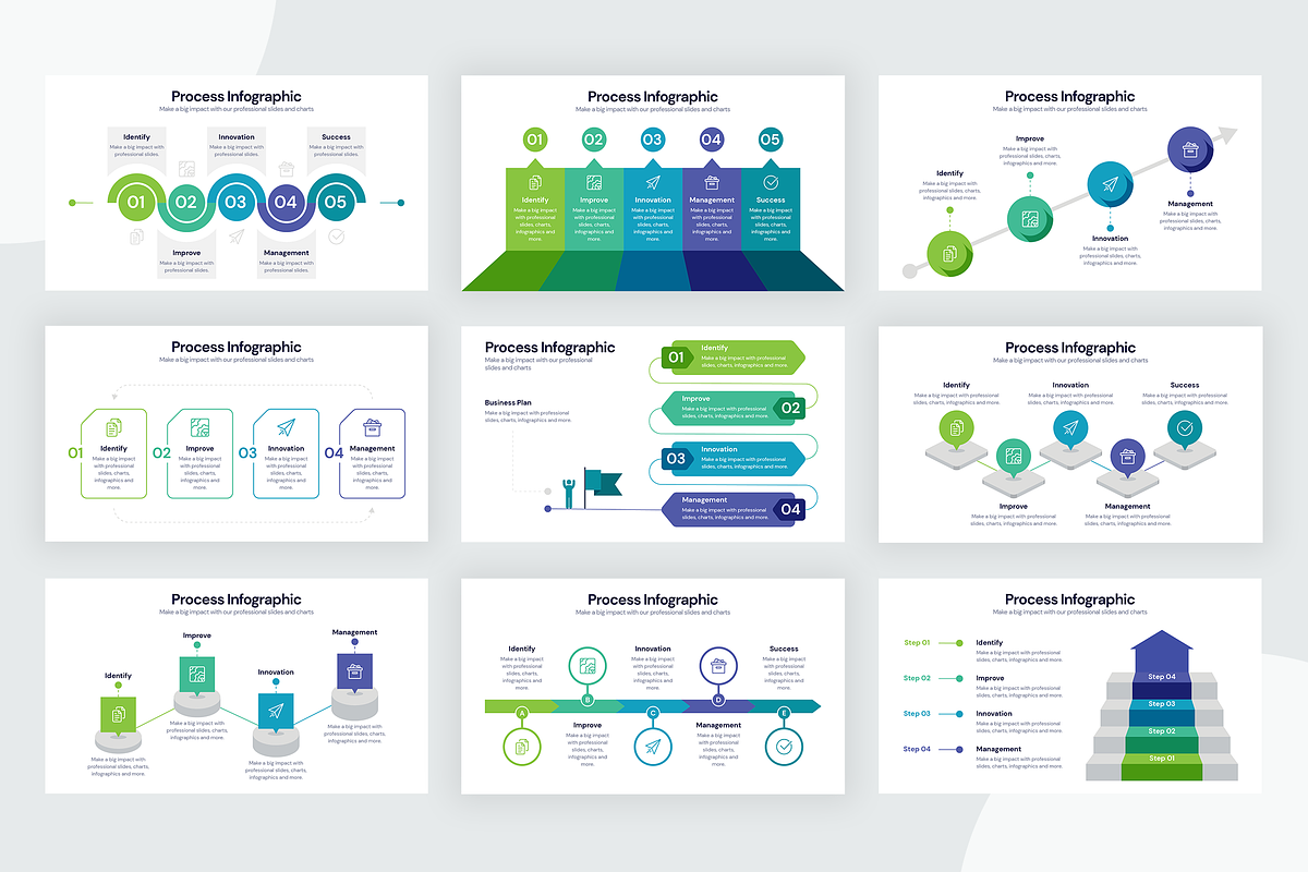 Process Infographics, a Presentation Template by Slidesmash