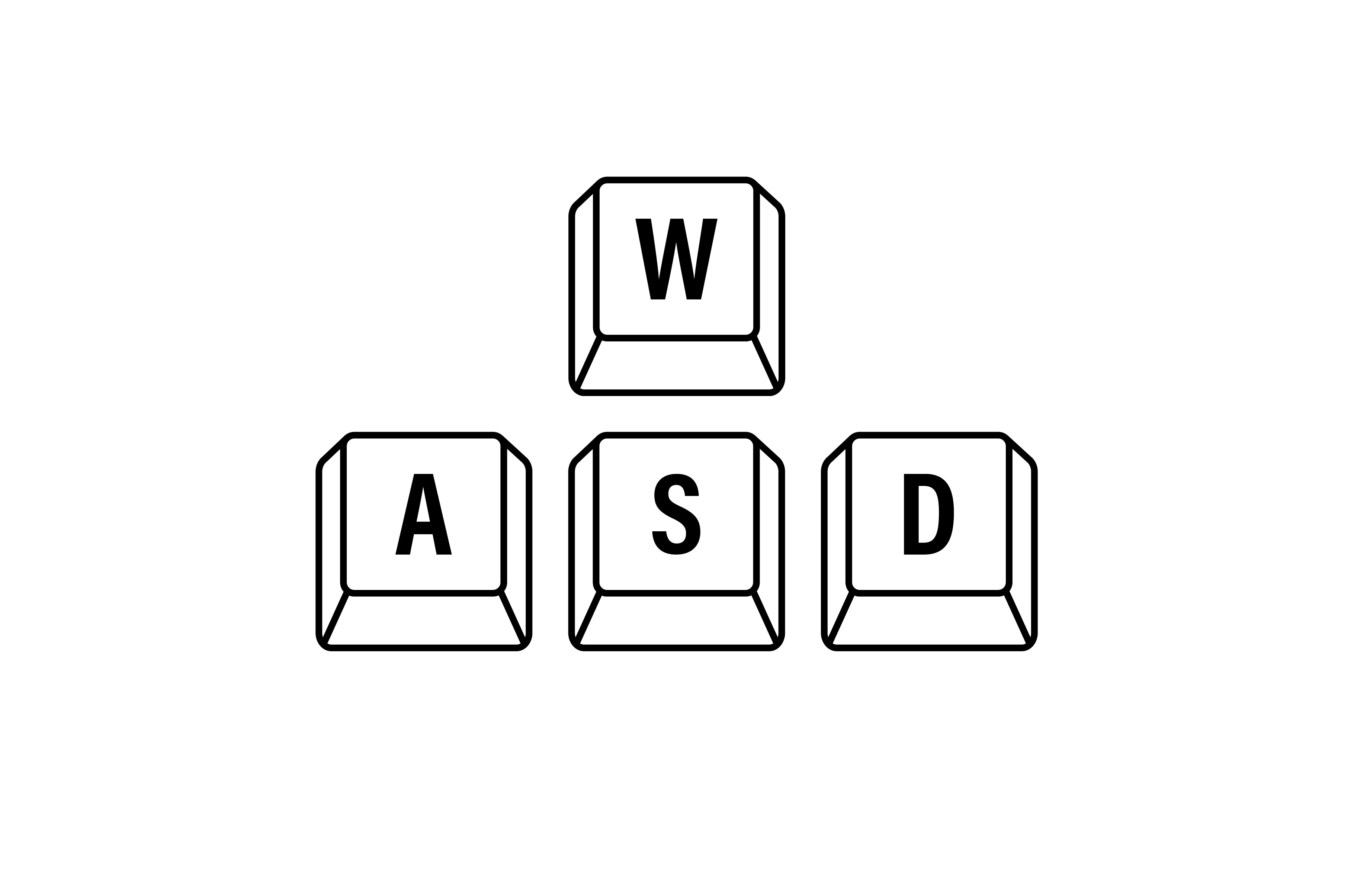 WASD computer keyboard buttons, a Technology Illustration by DG-Market WASD computer keyboard buttons, a Technology Illustration by DG-Market