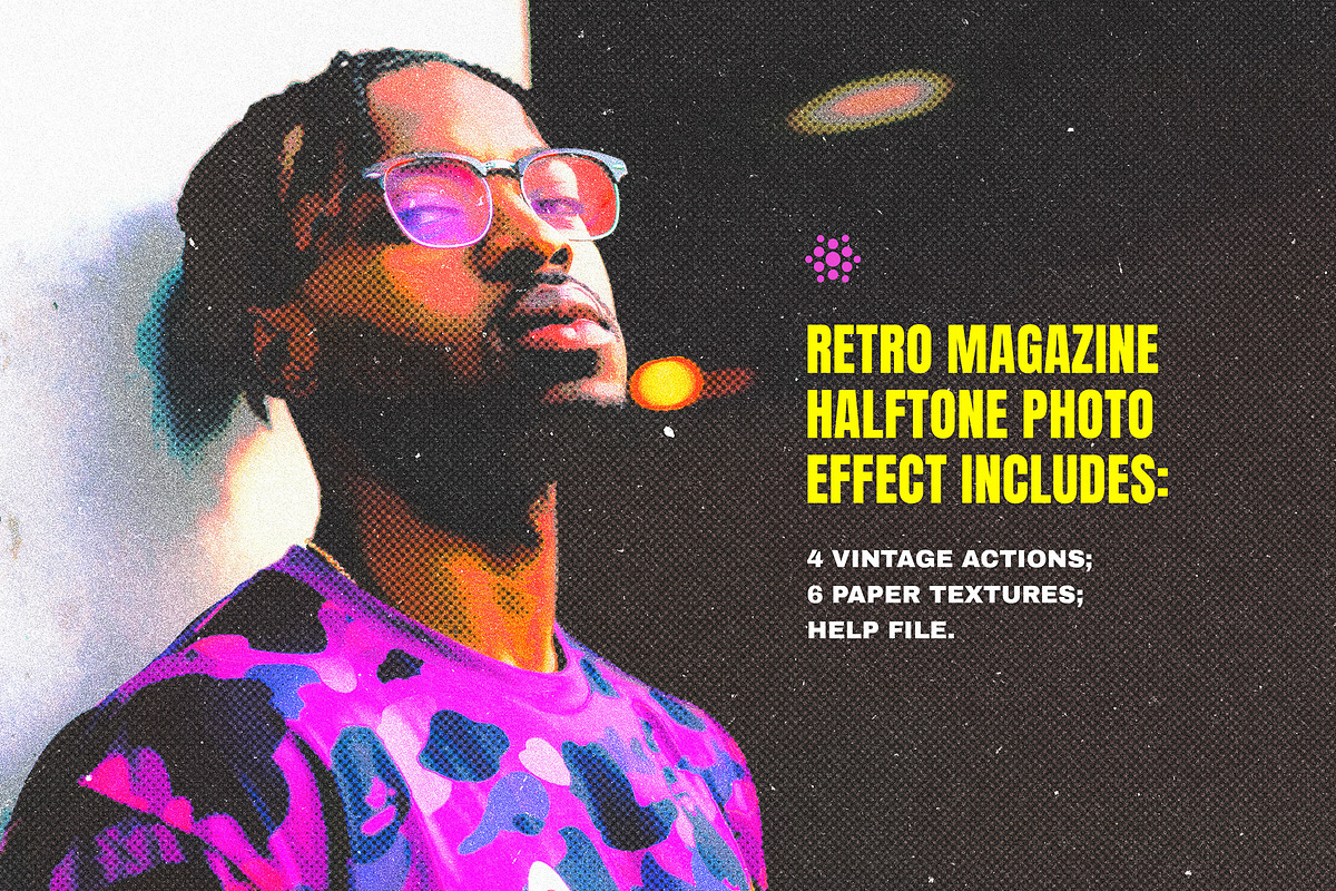 Retro Magazine Halftone Actions, an Action Add-On by pixelbuddha.net