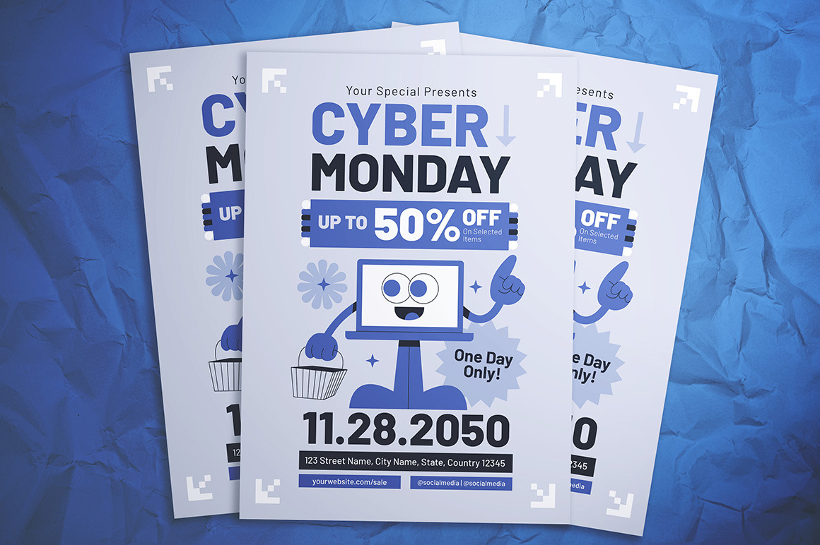 Cyber Monday Flyer, a Flyer Template by Gumico Studio.