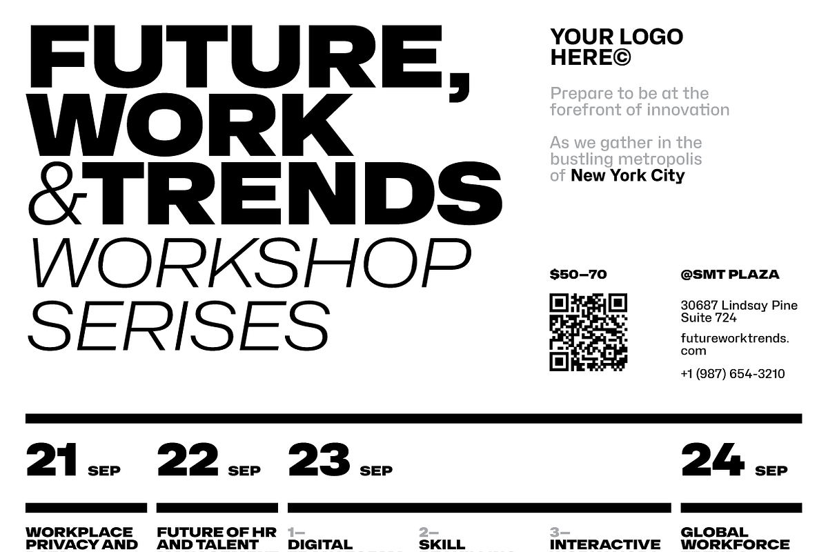 Event Calendar Schedule Poster, a Flyer Template by EDT.Graphics