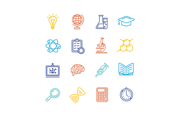 Science Outline Icons Set. | Outline Icons ~ Creative Market